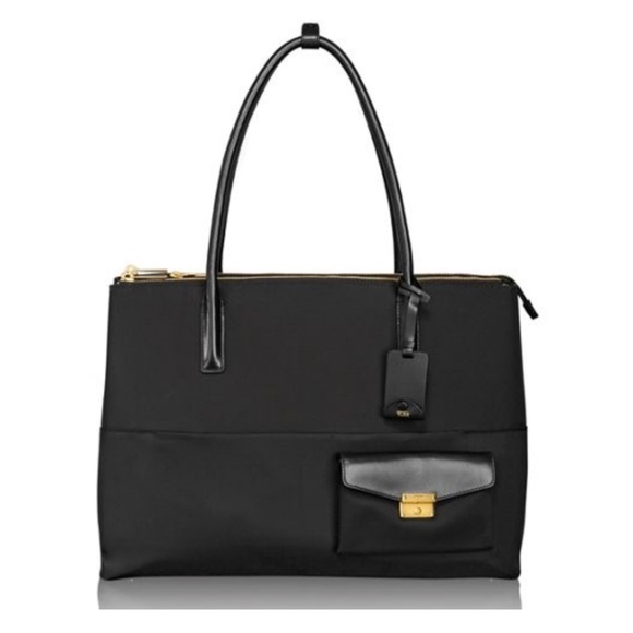 Tumi | Bags | Tumi Larkin Hayes Triple Compartment Tote In Black | Poshmark